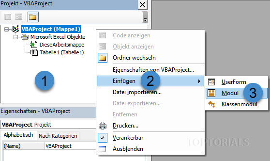 Prozedur in Arbeitsmappe, Tabelle oder Modul? - TOPTORIALS