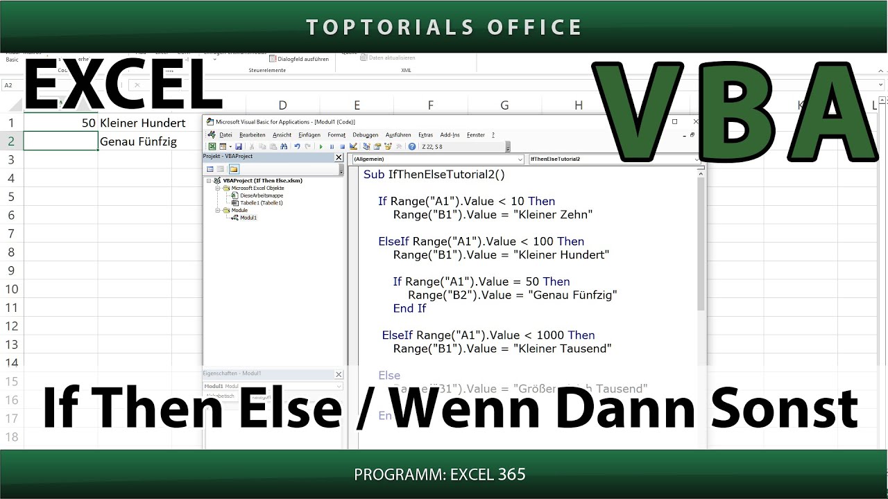 If Then Else in Excel VBA - TOPTORIALS